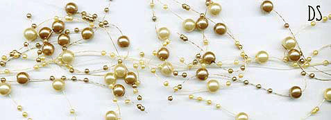 Golden Pearl Bead Garland