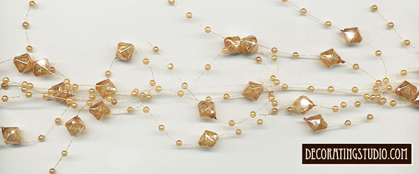 Iridescent Gold Beaded Garland